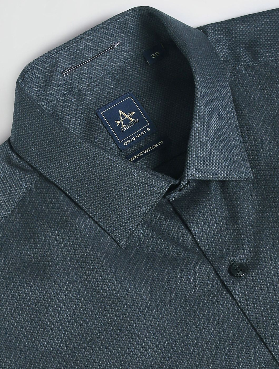 Buy Arrow Manhattan Self Design Slim Fit Cotton Formal Shirt - Shirts ...