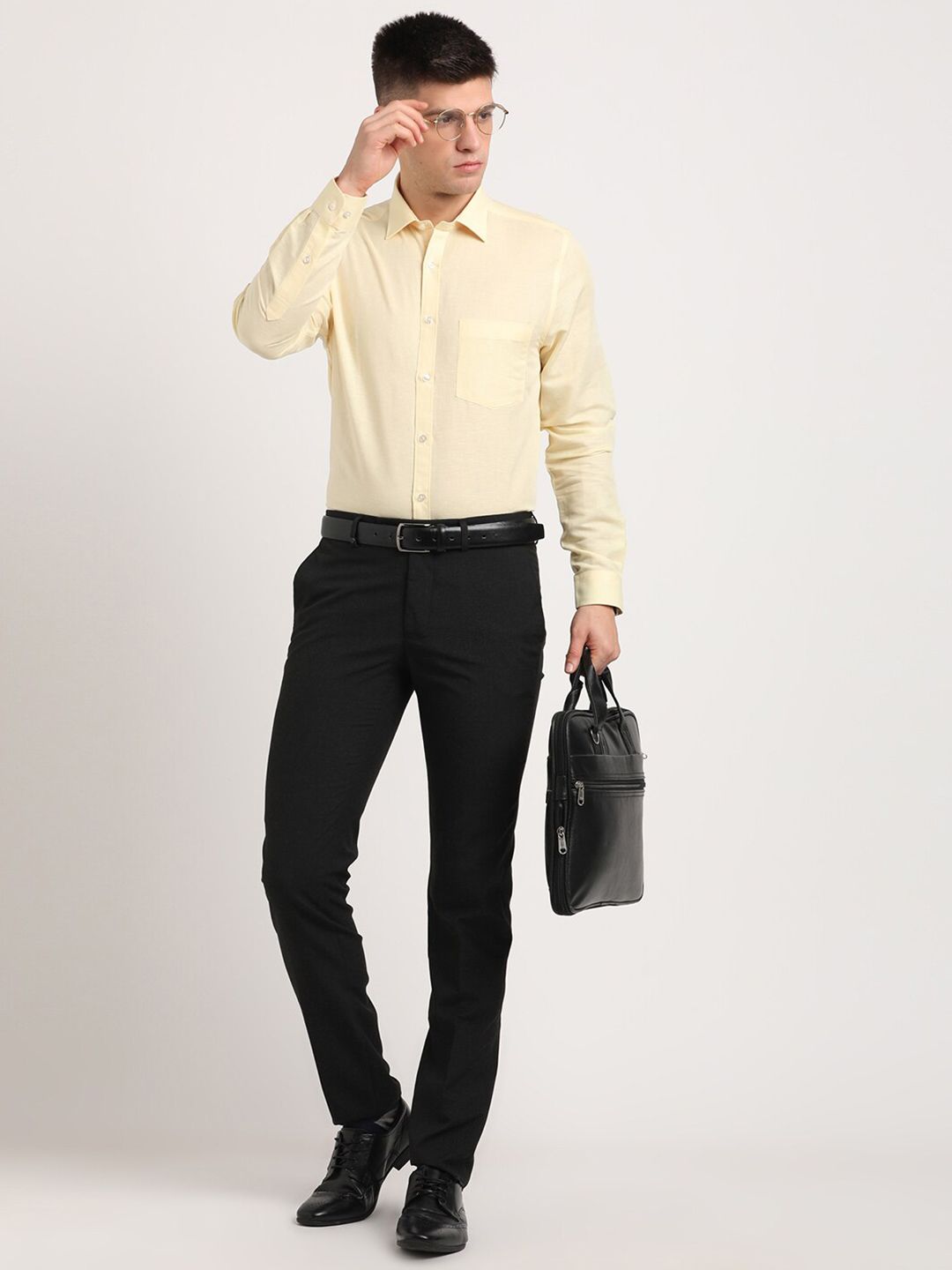 Buy Turtle Classic Slim Fit Cotton Linen Formal Shirt - Shirts for Men ...