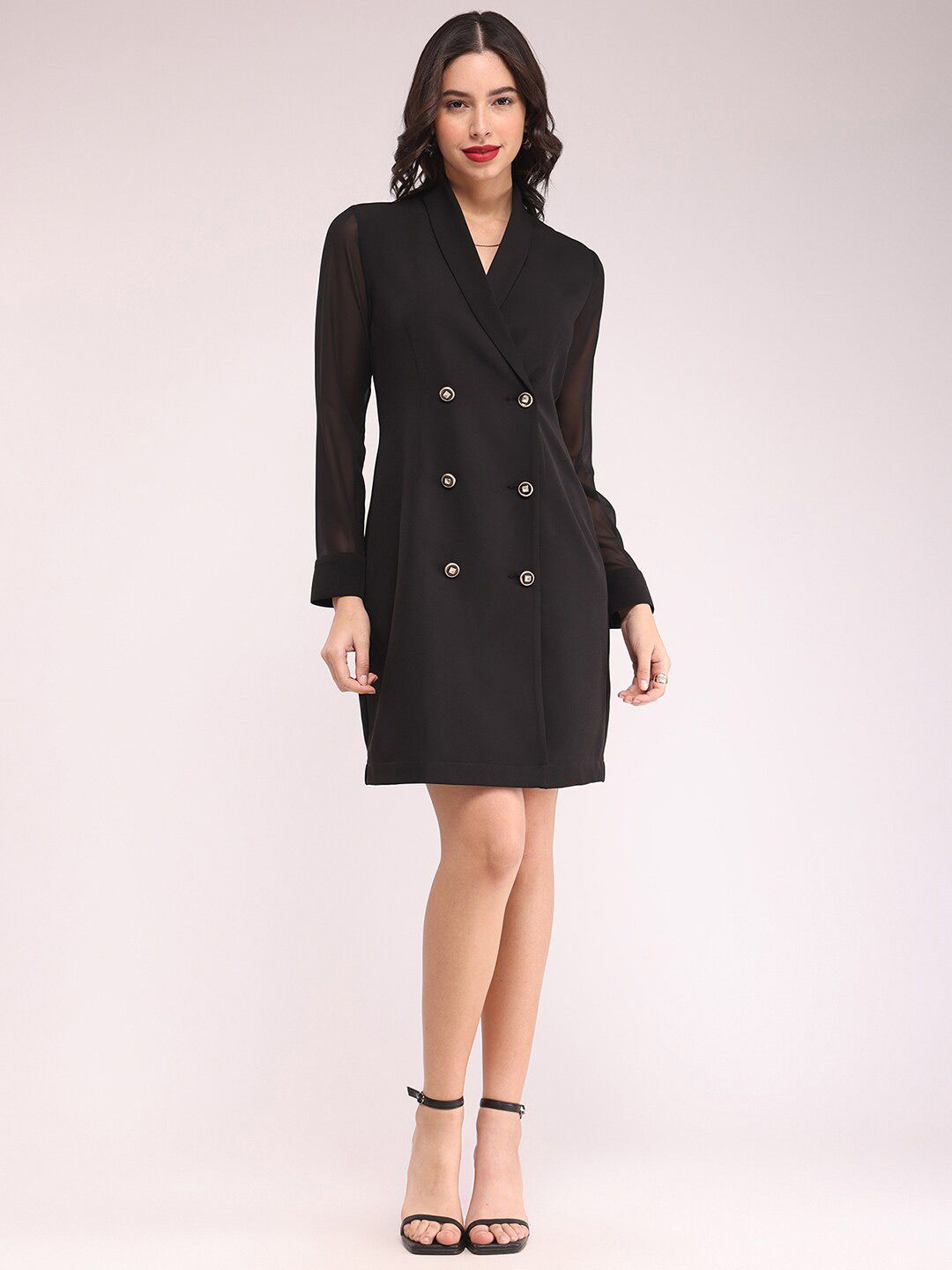 Buy FableStreet Formal Shawl Collar Blazer Women Dress - Dresses for ...