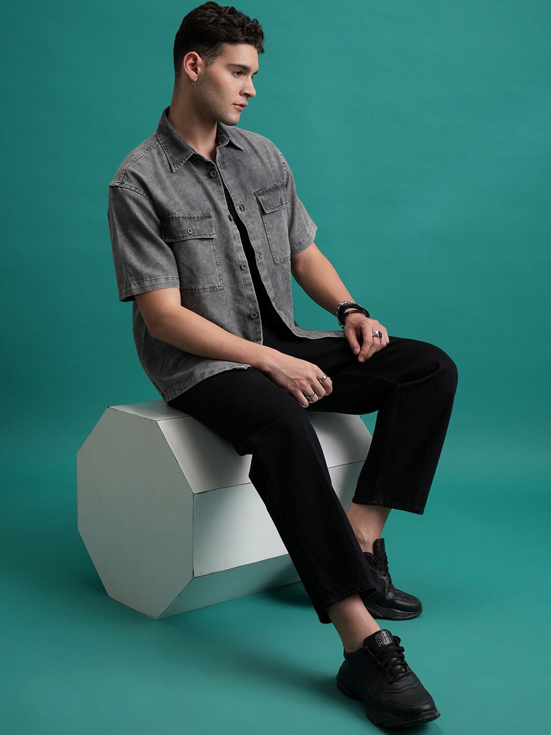 Buy Highlander Men Denim Oversized Shirt - Shirts for Men 27989840 | Myntra