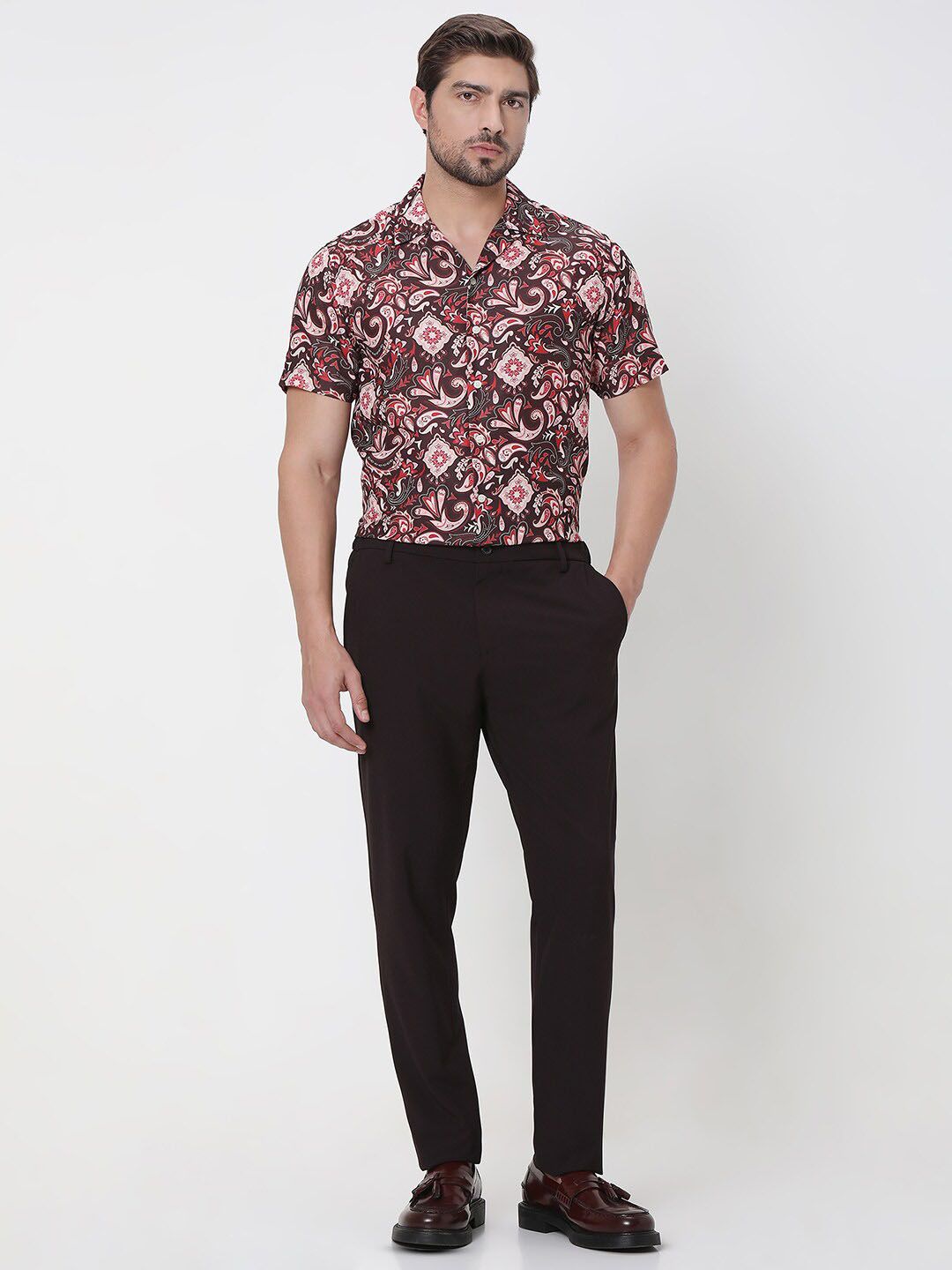 Buy Mufti Relaxed Ethnic Motifs Printed Casual Shirt - Shirts for Men ...