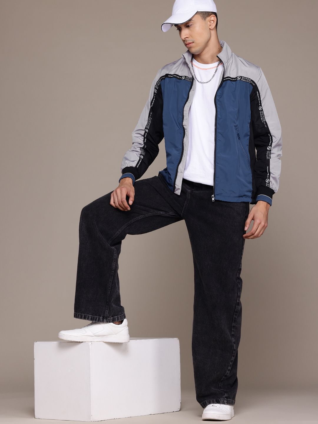 Buy The Roadster Lifestyle Co. Typography Tailored Jacket - Jackets for ...