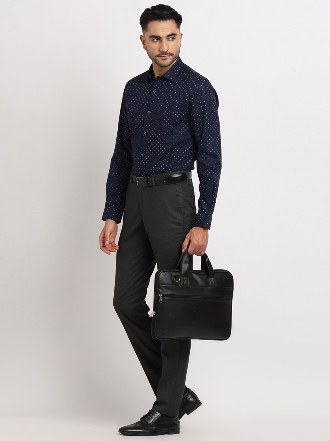 Buy Turtle Summer Classic Slim Fit Printed Spread Collar Formal Shirt ...