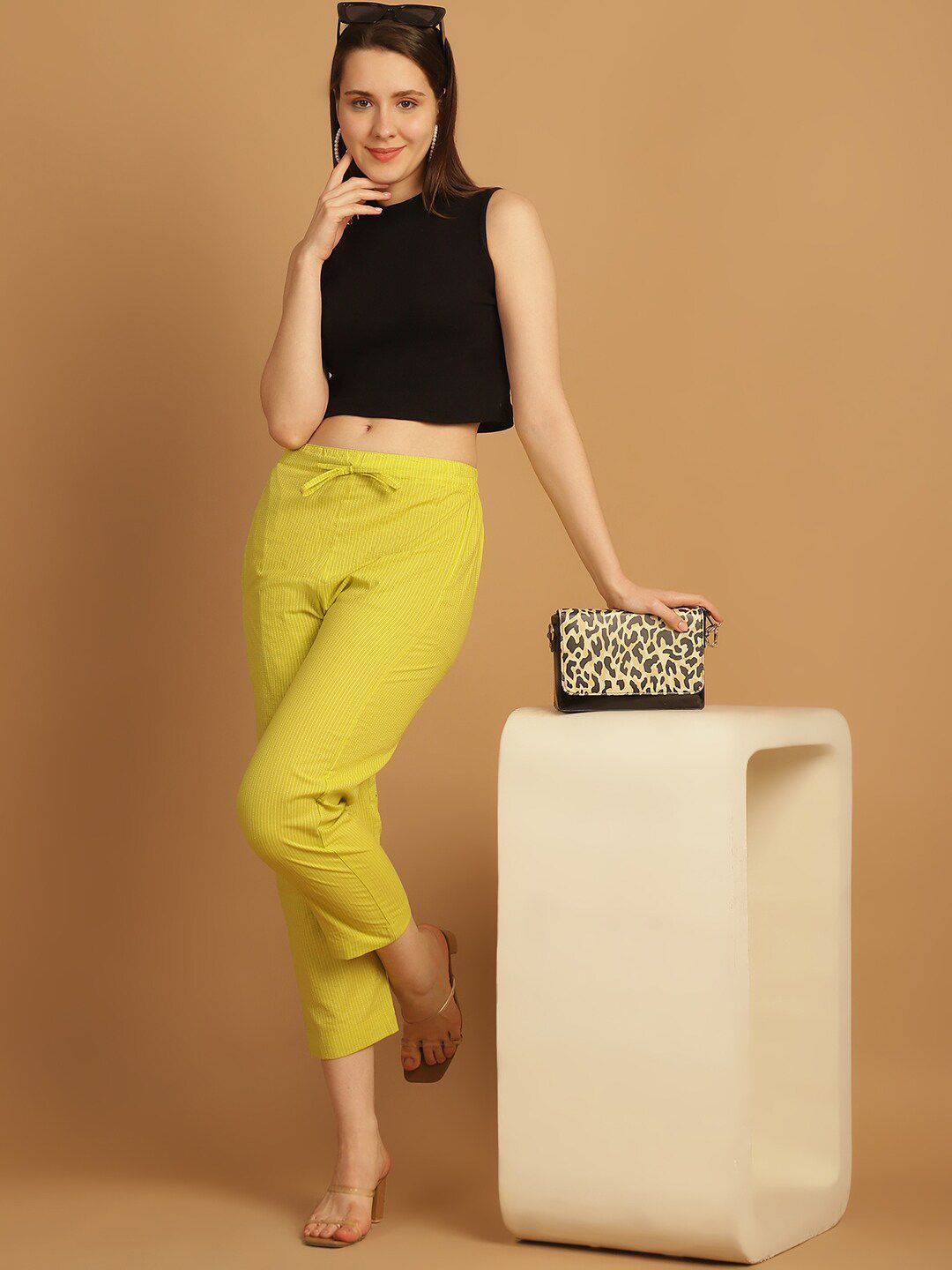 Buy Aarsha Women Low Rise Cotton Trouser - Trousers for Women 29585834 | Myntra