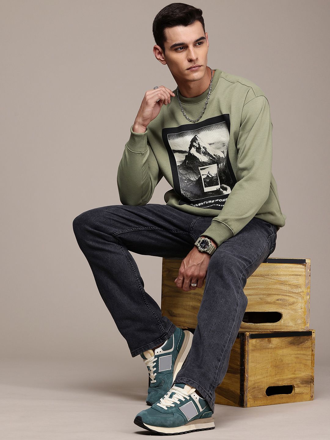 Buy The Roadster Life Co. Graphic Printed Relaxed Fit Sweatshirt - Sweatshirts for Men 29652032 ...