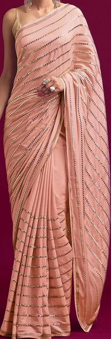 Buy Trendmalls Embellished Mirror Work Saree - Sarees for Women ...