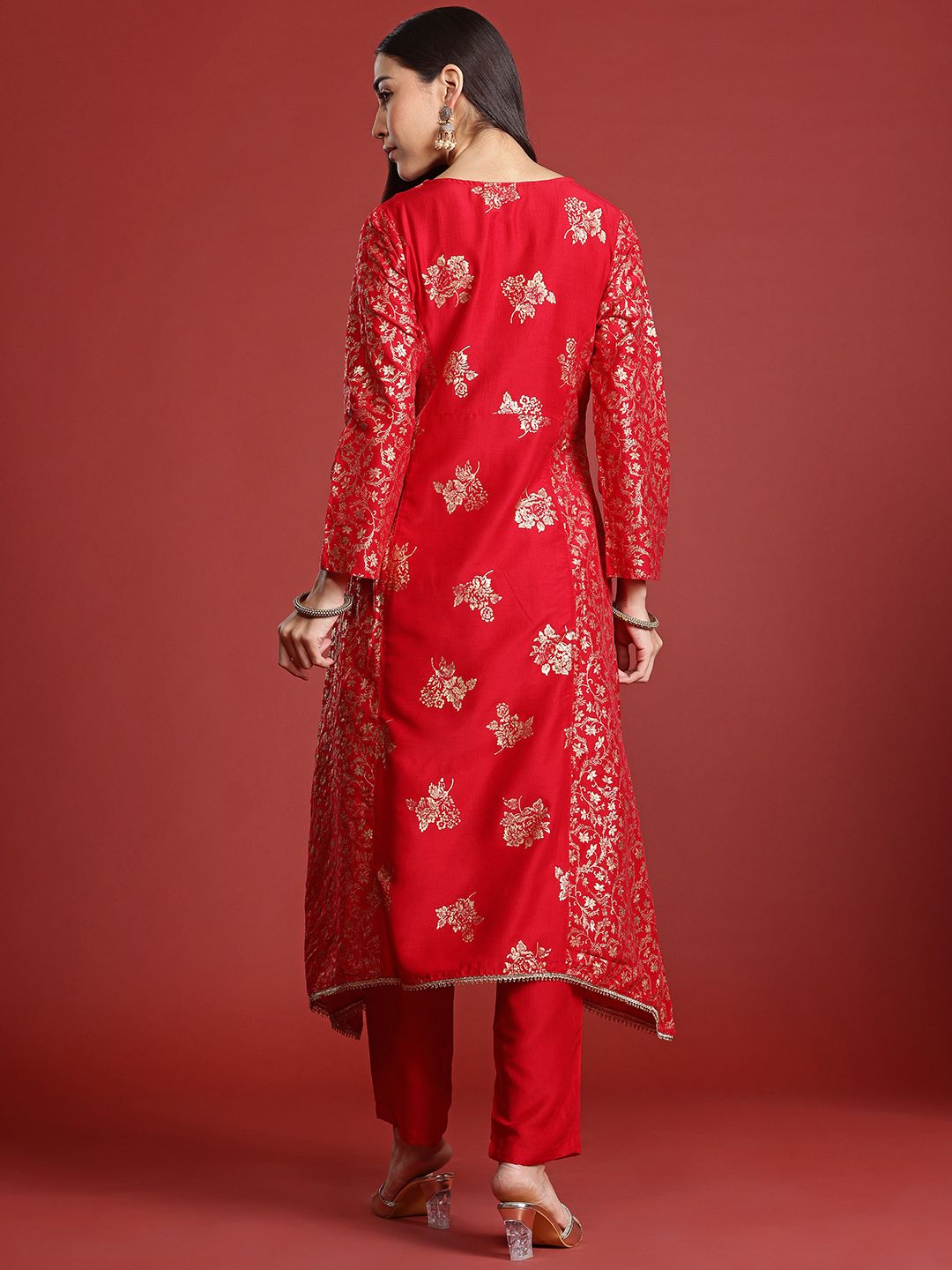 Buy Anouk Foil Print Floral Kurta With Trousers - Kurta Sets for Women ...