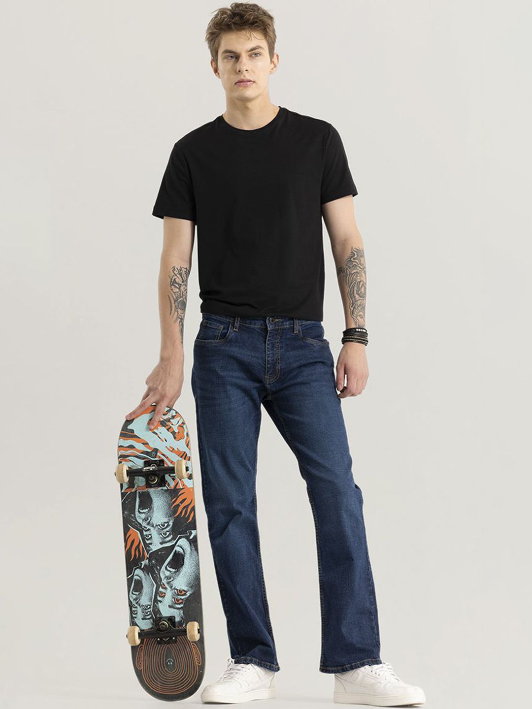 Buy Snitch Men Jean Relaxed Fit Stretchable Jeans - Jeans for Men ...