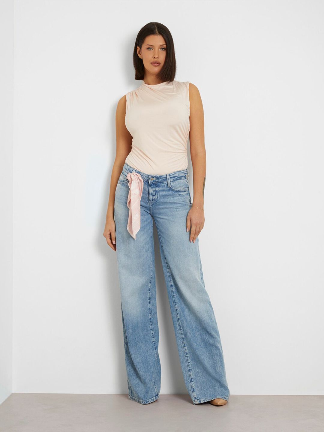 Buy GUESS Solid Round Neck Top - Tops for Women 29945548 | Myntra