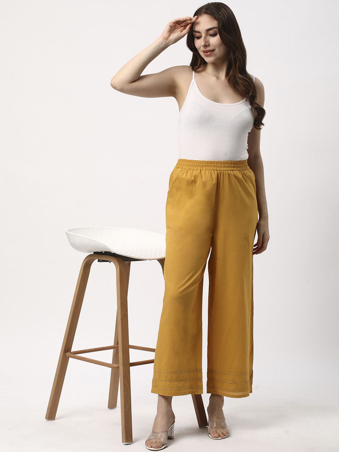 Buy R&B Solid Women Trousers - Trousers for Women 29997626 | Myntra