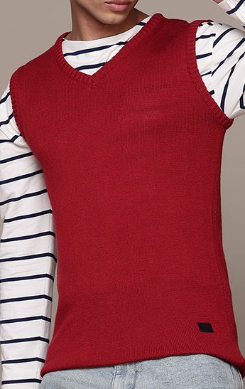 Buy The Roadster Lifestyle Co. Acrylic Sweater Vest - Sweaters for Men ...