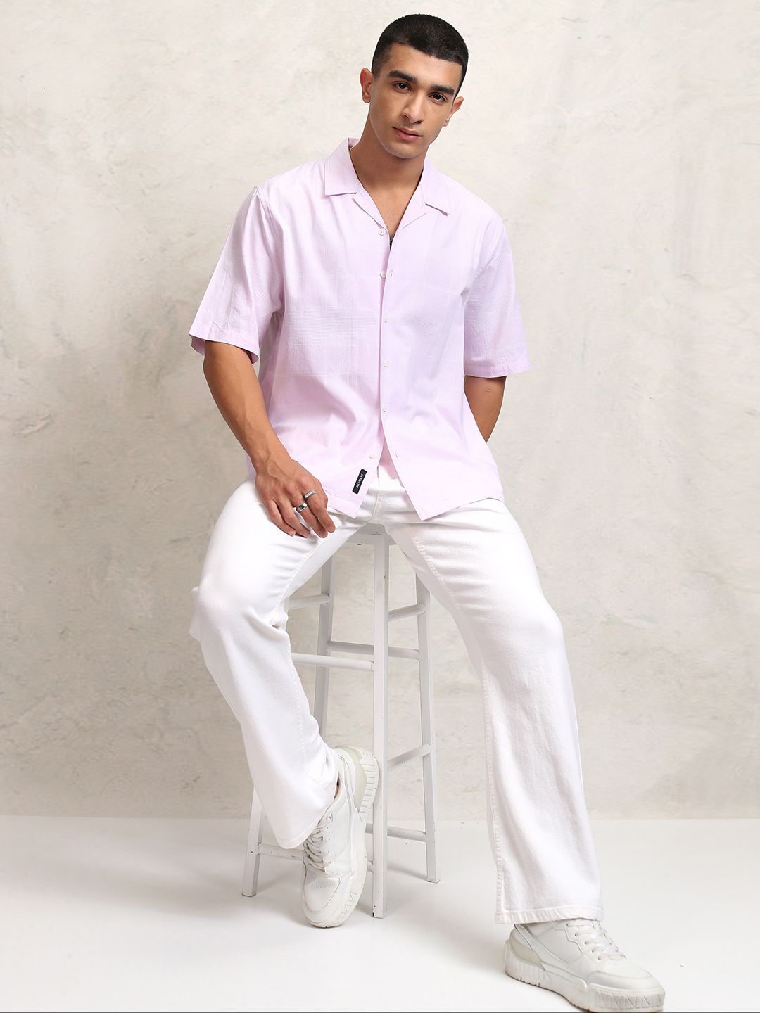 Buy HIGHLANDER Men Textured Horizontal Striped Patterned Shirt - Shirts ...