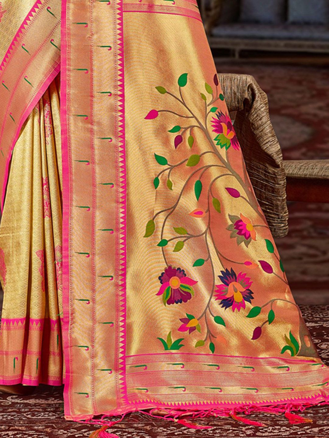 Buy Exclusiva Woven Design Zari Paithani Saree - Sarees for Women ...