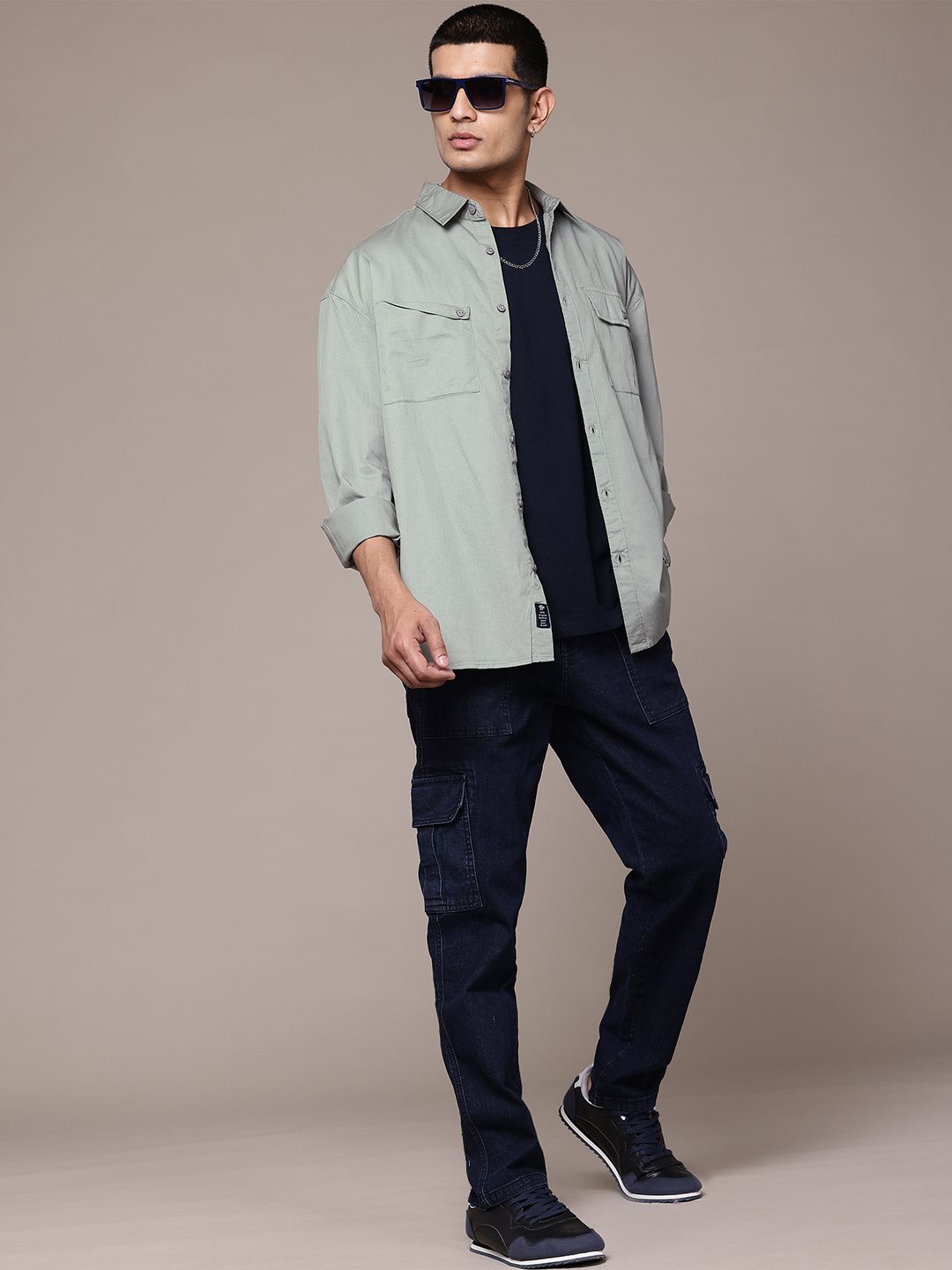 Buy The Roadster Lifestyle Co. Pure Cotton Relaxed Fit Shirt - Shirts for Men 30588156 | Myntra