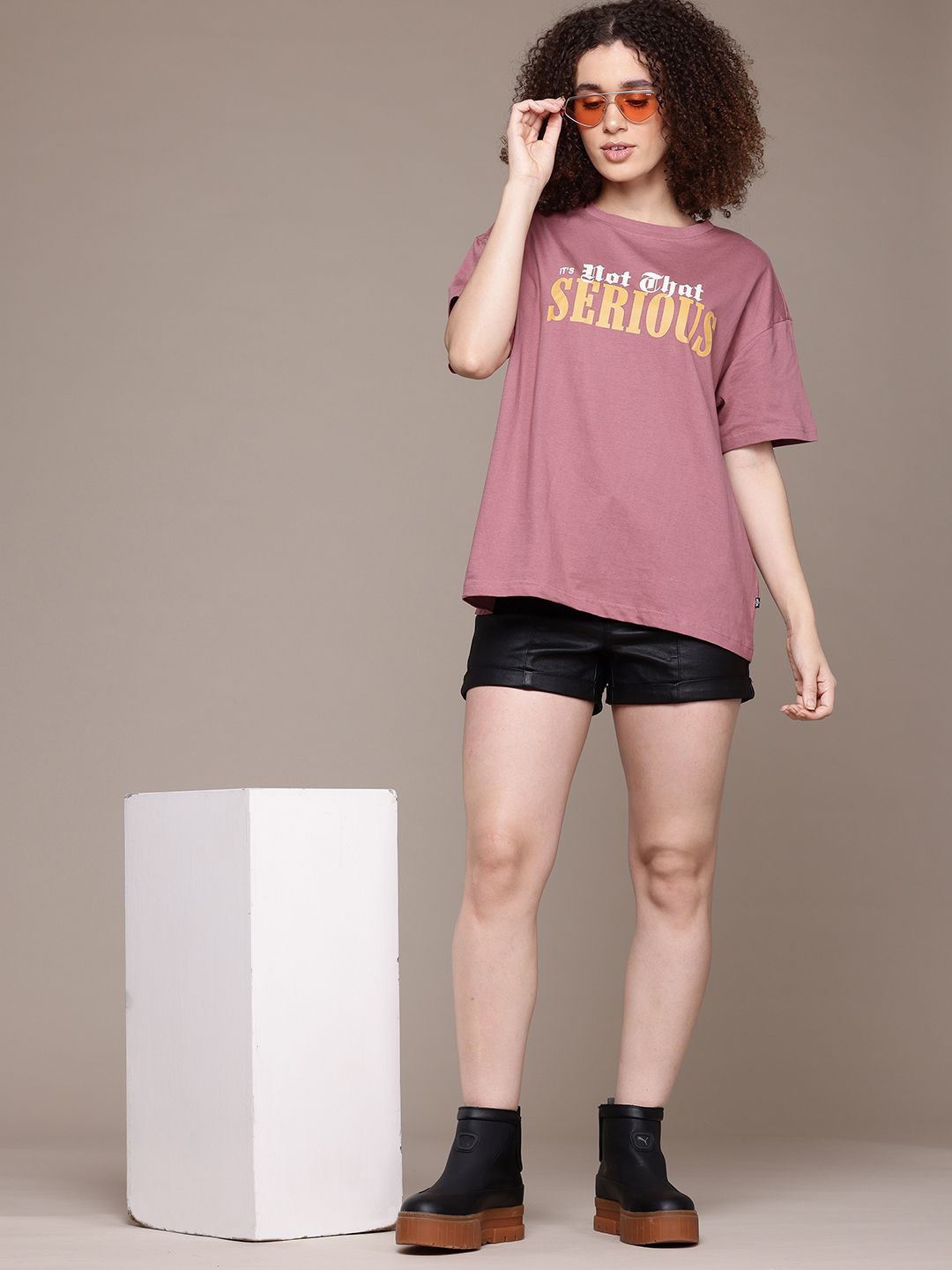 Buy The Roadster Lifestyle Co. Typography Print Drop Shoulder Sleeves ...