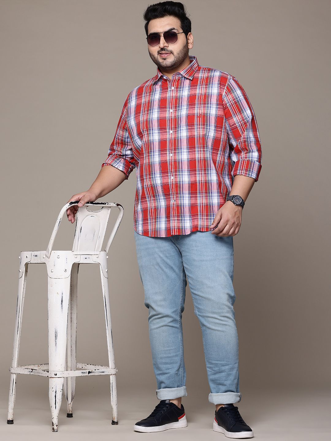 Buy Nautica Plus Size Smart Checked Casual Shirt - Shirts for Men ...