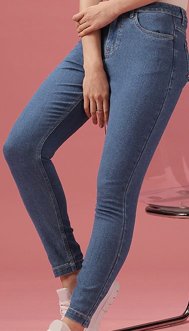 Buy DressBerry Women Skinny Fit High Rise Light Fade Stretchable Jeans ...