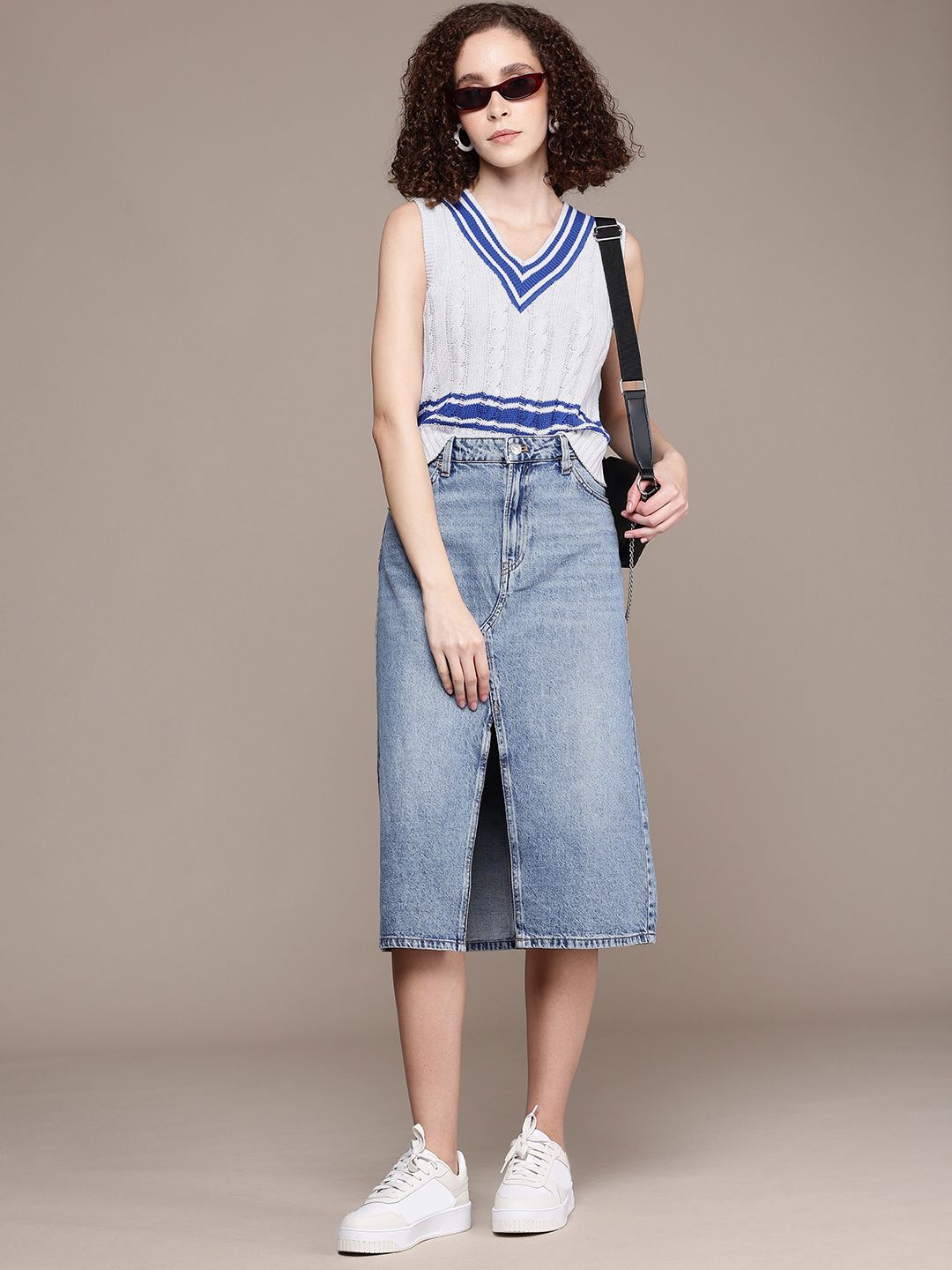 Buy Roadster Cable Knit Crop Sweater Vest - Sweaters for Women 31270359 ...