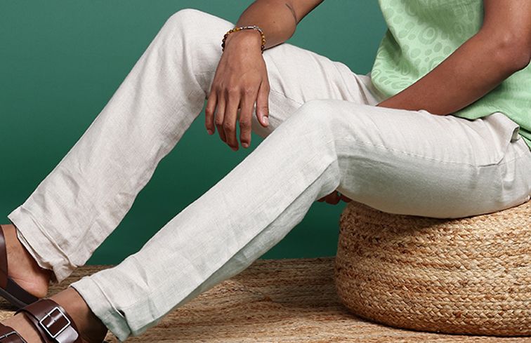 Buy Sangria Pure Cotton Striped Textured Jacquard Kurta - Kurtas for ...