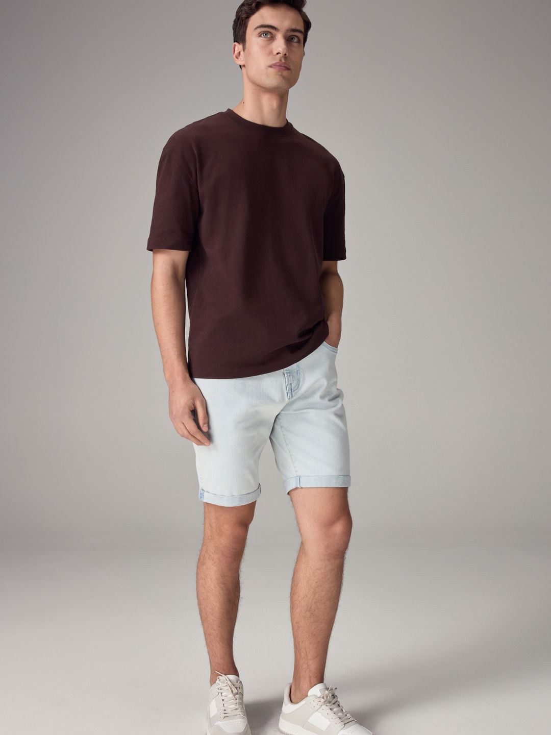 Buy NEXT Men Slim Fit Denim Shorts - Shorts for Men 31292808 | Myntra