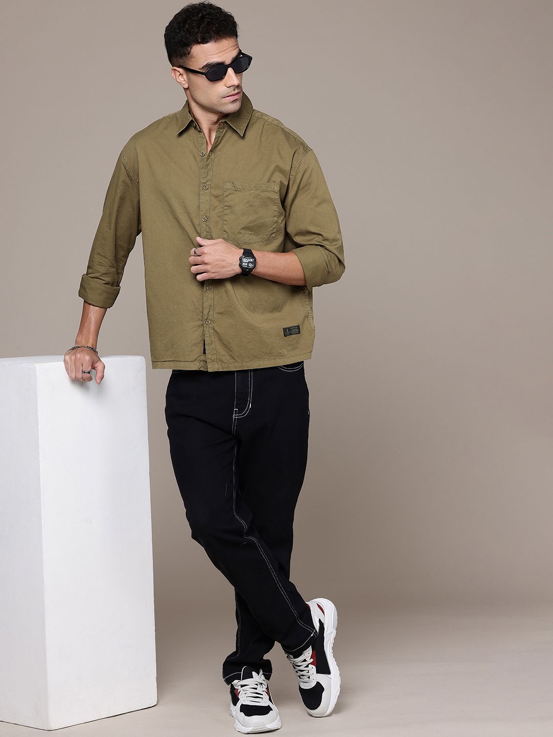 Buy The Roadster Life Co. Pure Cotton Casual Shirt - Shirts for Men ...