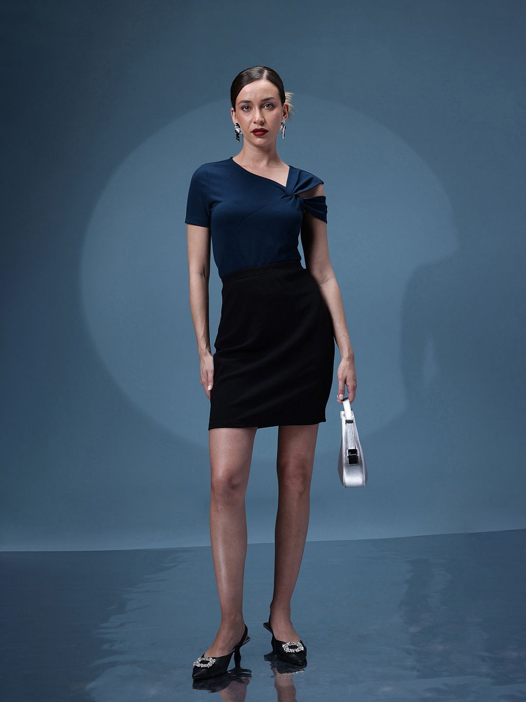 Buy Bebe Future Glam One Shoulder Cold Shoulder Top - Tops for Women ...