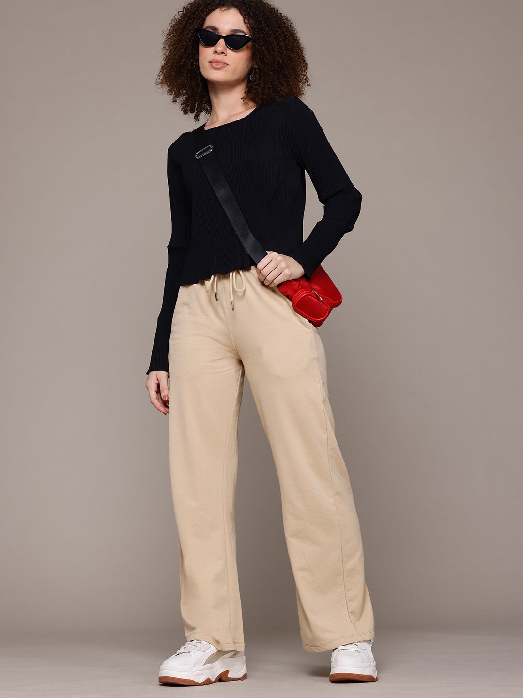 Buy The Roadster Lifestyle Co. Women Comfort Parallel Trousers ... Buy The Roadster Lifestyle Co. Women Comfort Parallel Trousers ...