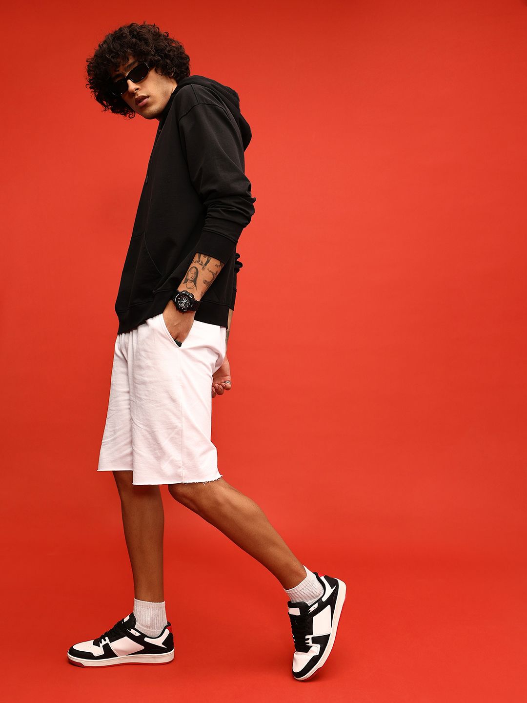 Buy Glitchez Downtown Savvy Cotton Terry Hooded Oversized Sweatshirt ...