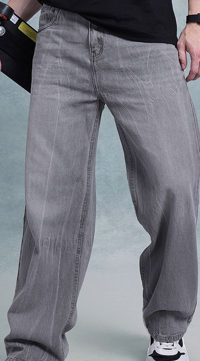 Buy The Roadster Life Co. Men Loose Wide Leg Light Fade Jeans - Jeans ...