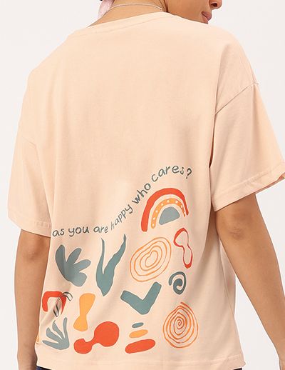 Buy Glitchez Ethereal Echoes Printed Relaxed Fit T Shirt - Tshirts for ...