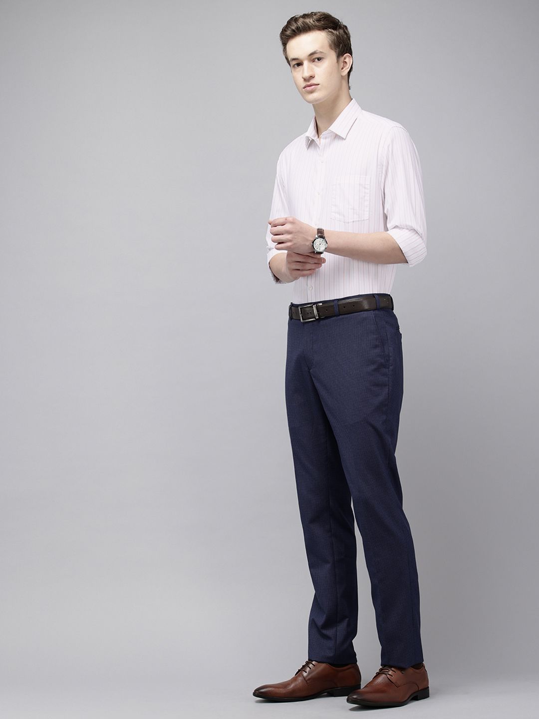 Buy Arrow Manhattan Slim Fit Striped Pure Cotton Formal Shirt - Shirts ...