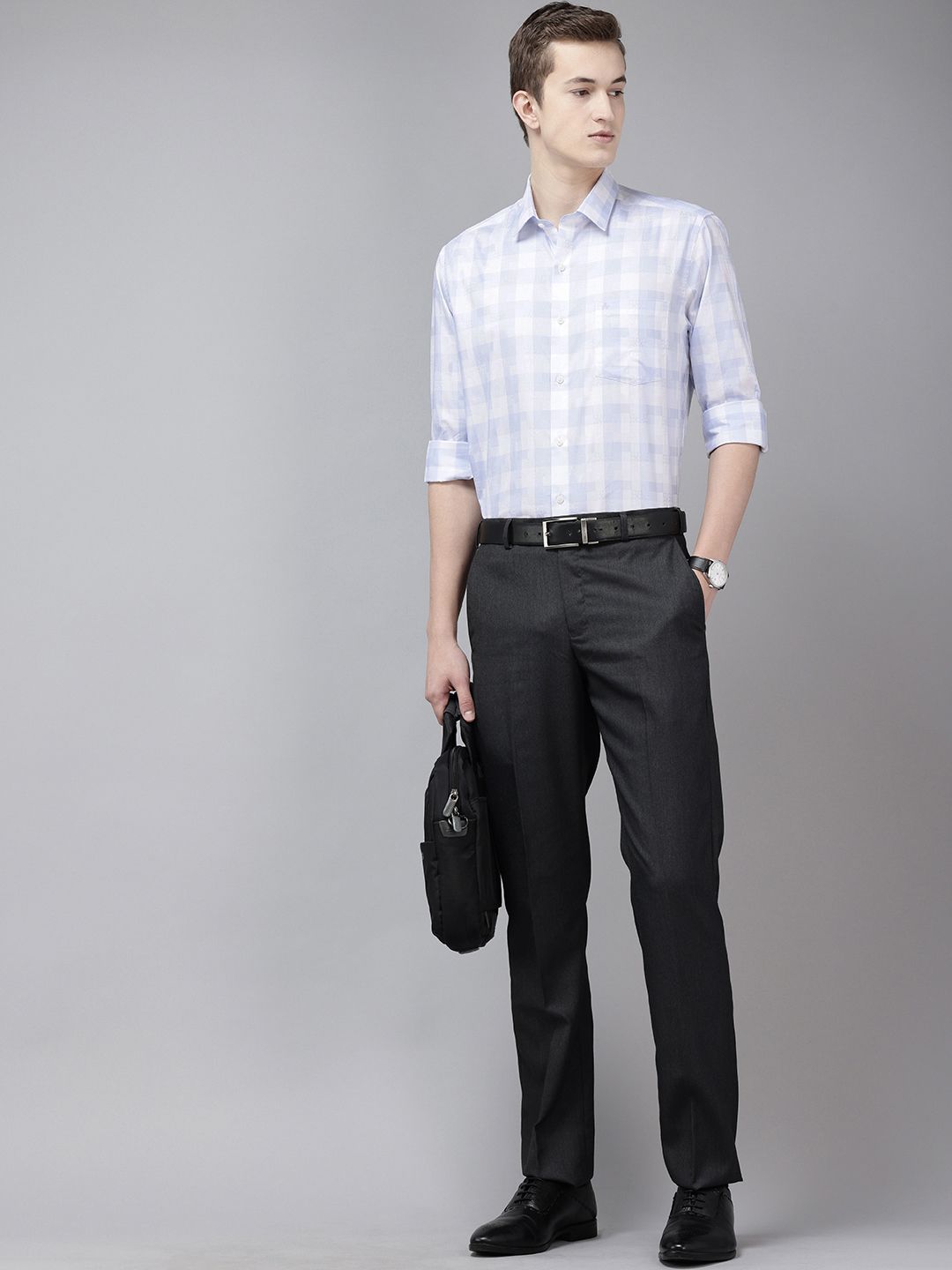 Buy Arrow Manhattan Slim Fit Checked Pure Cotton Formal Shirt - Shirts ...