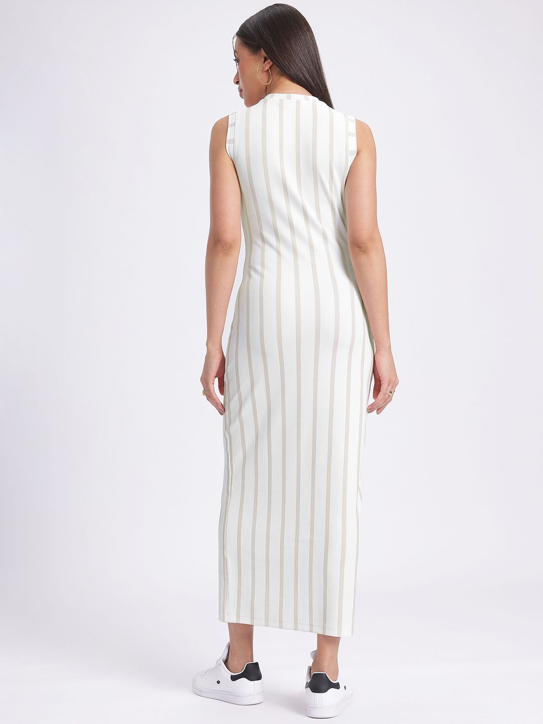 Buy Glitchez Ribbed Striped Maxi Bodycon Slip Dress - Dresses for Women 31569570 | Myntra