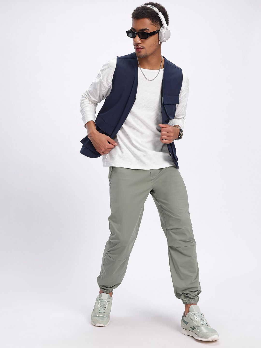 Buy Glitchez Pockets Collarless Fitted Gilet Jacket - Jackets for Men ...