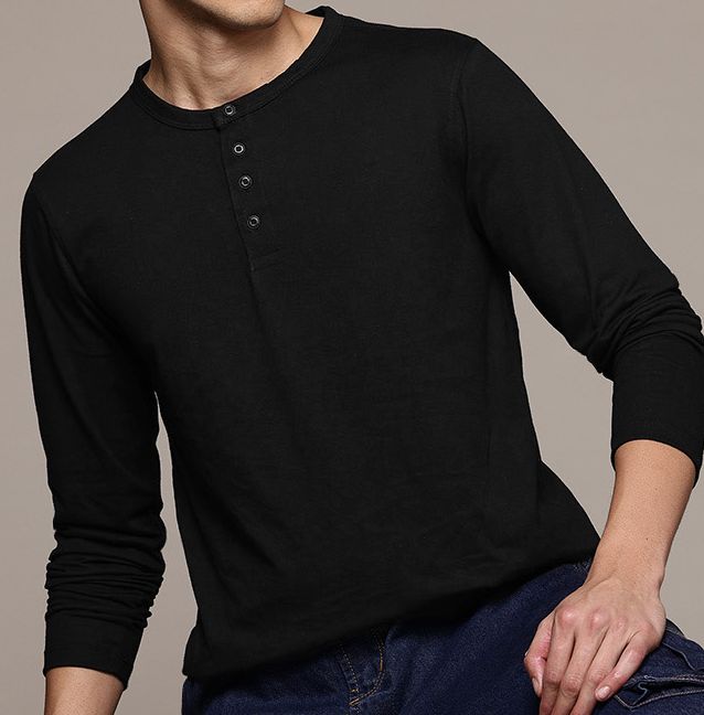 Buy Roadster Men Henley Neck T Shirt - Tshirts for Men 31625090 | Myntra