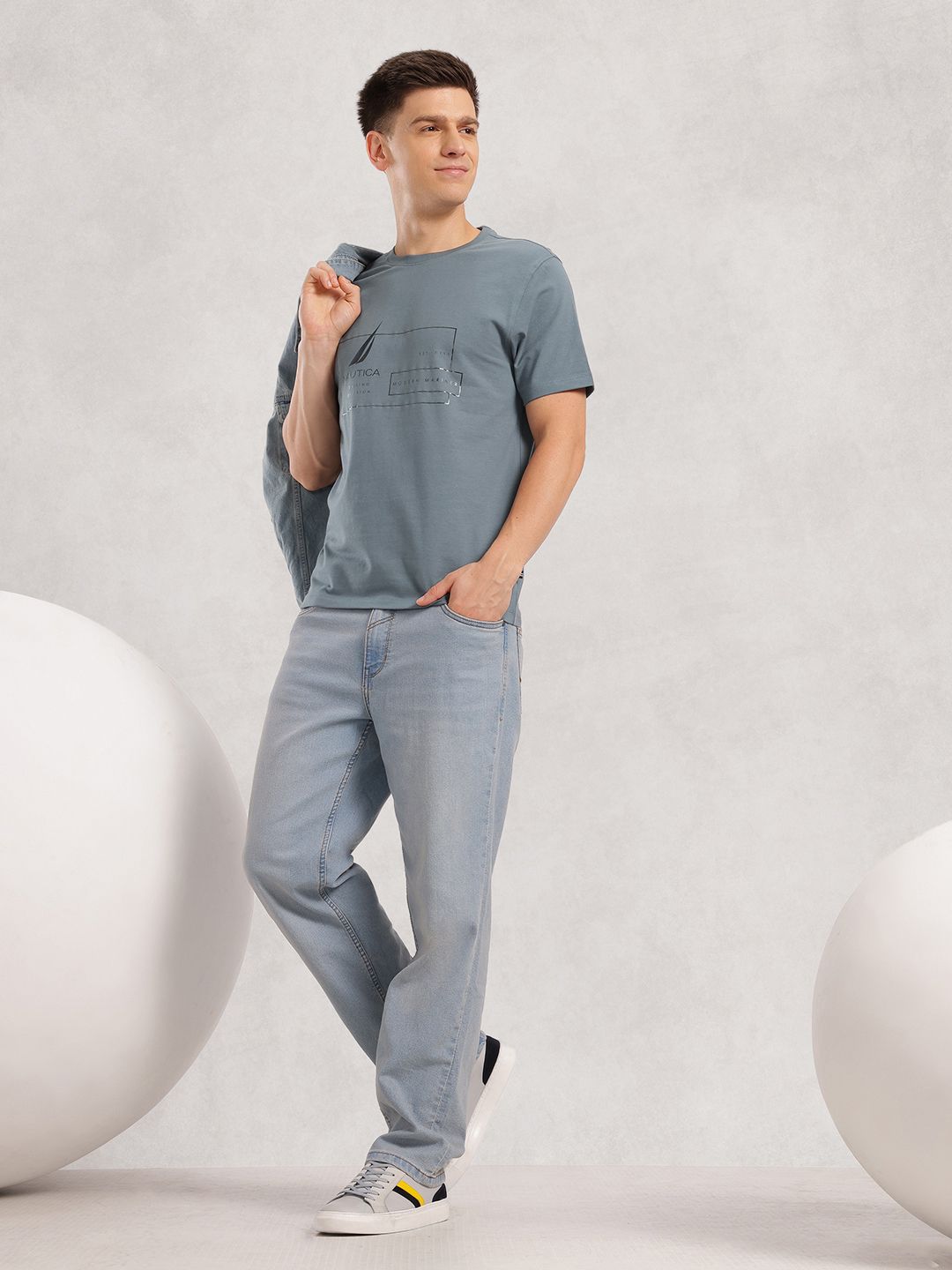 Buy Nautica High IQ Lasting Colour Printed T Shirt - Tshirts for Men ...