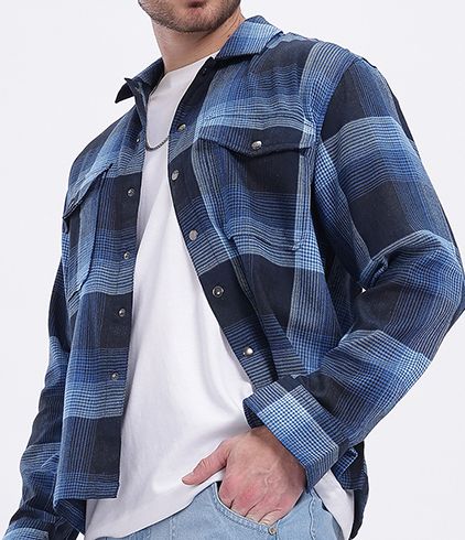 Buy Glitchez Buffalo Check Relaxed Shacket - Shirts for Men 31793637 ...