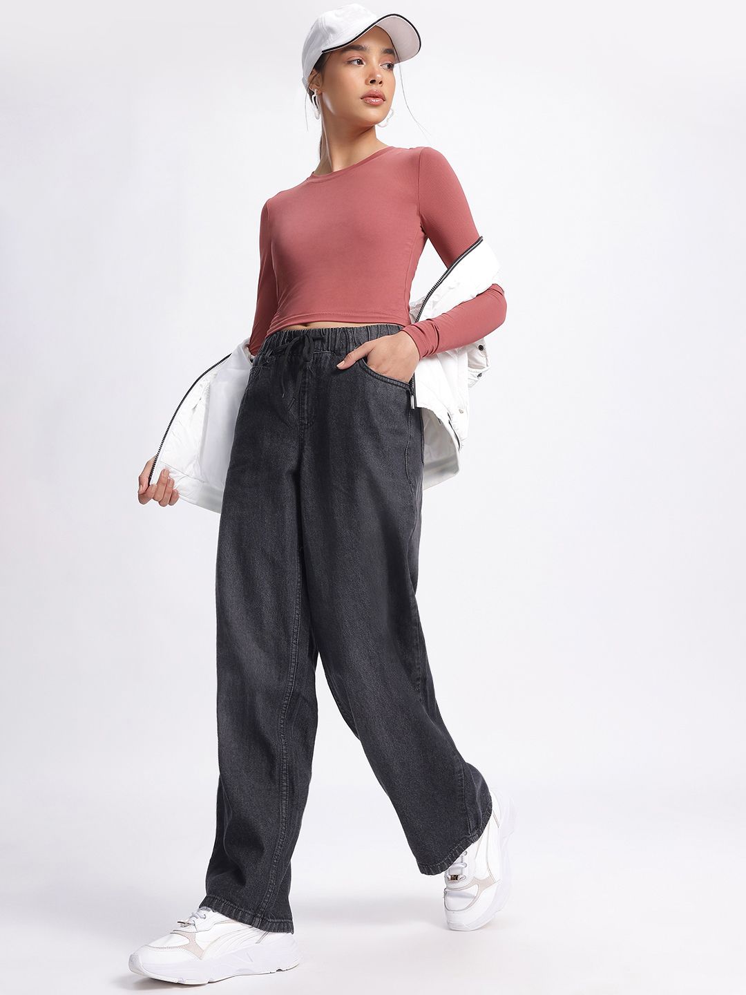 Buy Glitchez Self Design Fitted Crop Top - Tops for Women 31848296 | Myntra