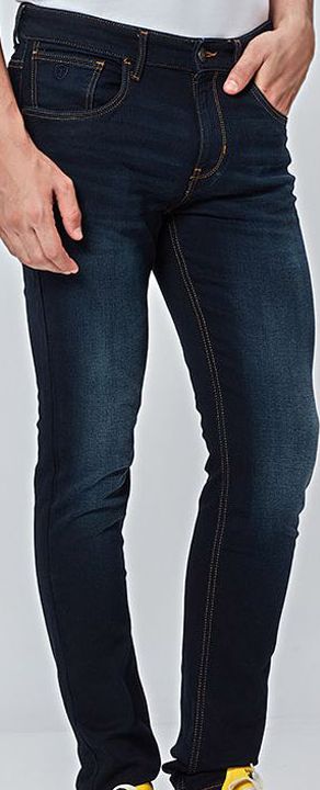 Buy THINC Men Slim Fit Mid Rise Low Distress Light Fade Jeans - Jeans ...