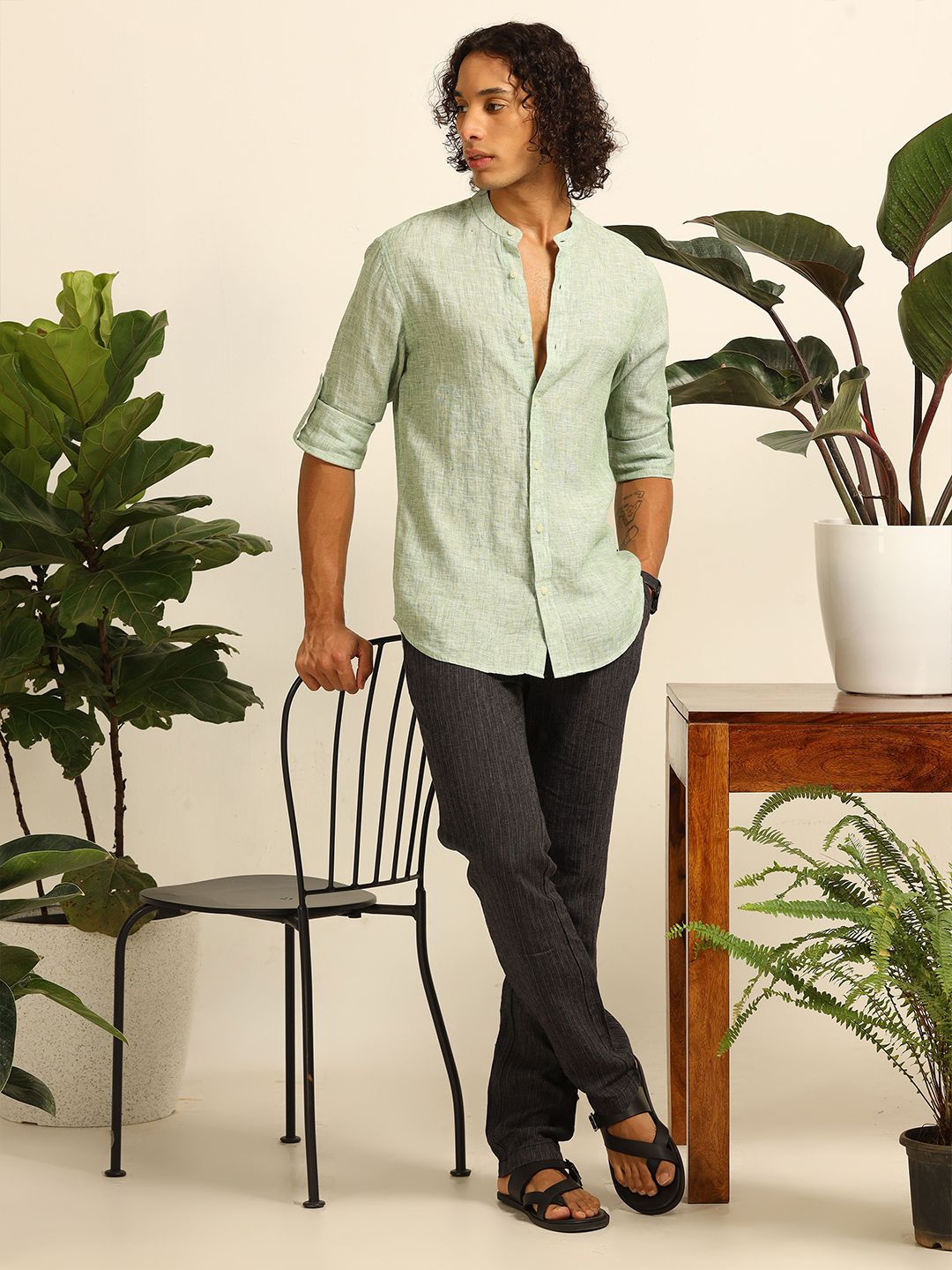 Buy THINC Men Crisp Superbly Stitched Linen Regular Fit Shirt - Shirts ...