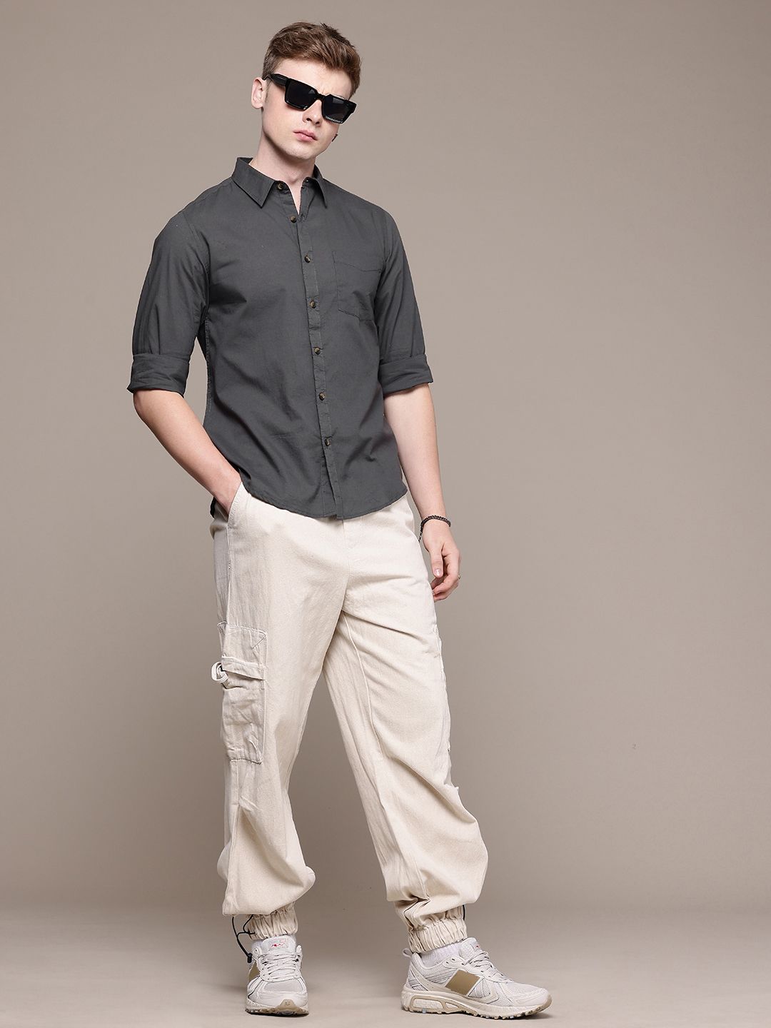 Buy The Roadster Life Co. Pure Cotton Opaque Casual Shirt - Shirts for Men 32023753 | Myntra