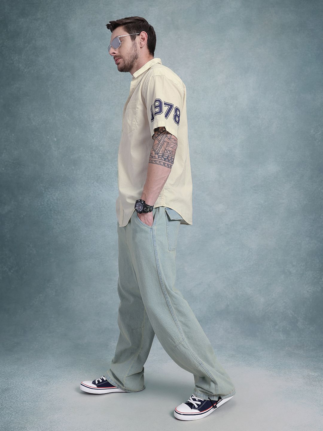 Buy The Roadster Life Co. Varsity Print Detail Relaxed Shirt - Shirts ...