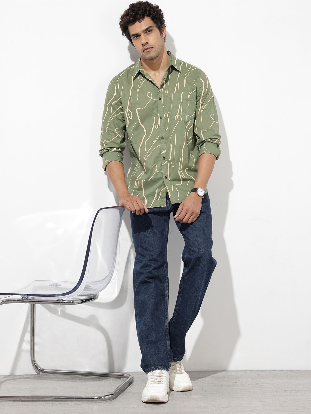 Buy The Roadster Life Co. Pure Cotton Printed Casual Shirt - Shirts for Men 32024015 | Myntra