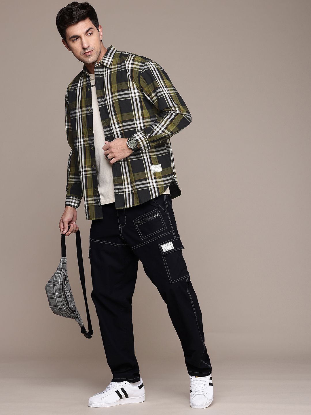 Buy The Roadster Life Co. Pure Cotton Relaxed Fit Checked Casual Shirt - Shirts for Men 32056370 ...