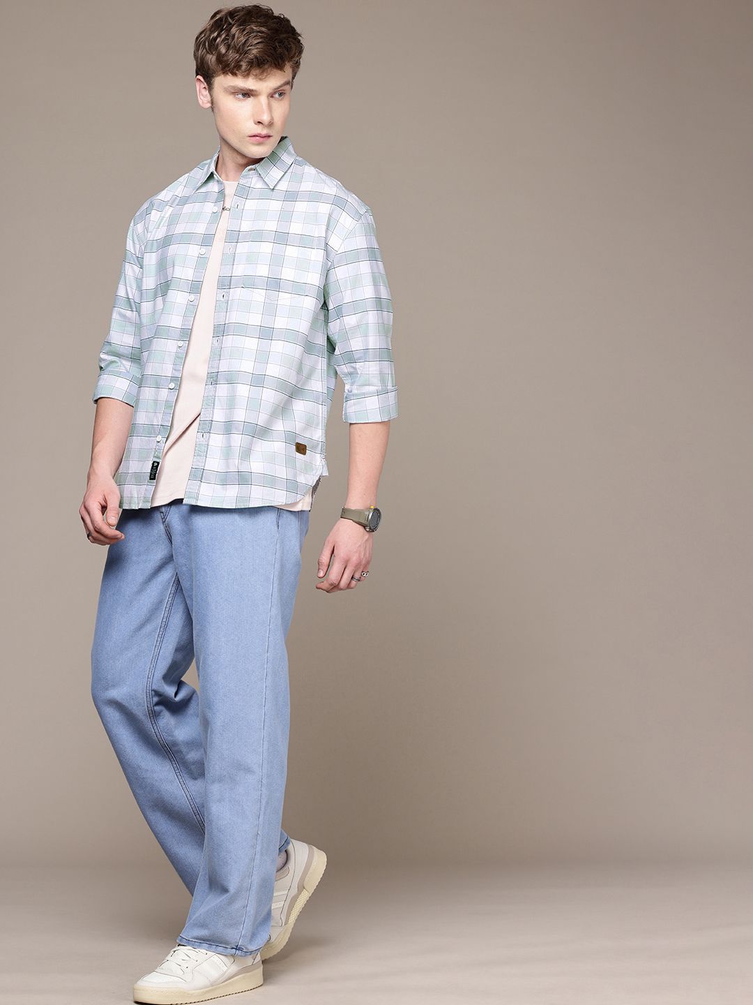 Buy The Roadster Life Co. Relaxed Fit Checked Pure Cotton Casual Shirt - Shirts for Men 32058754 ...