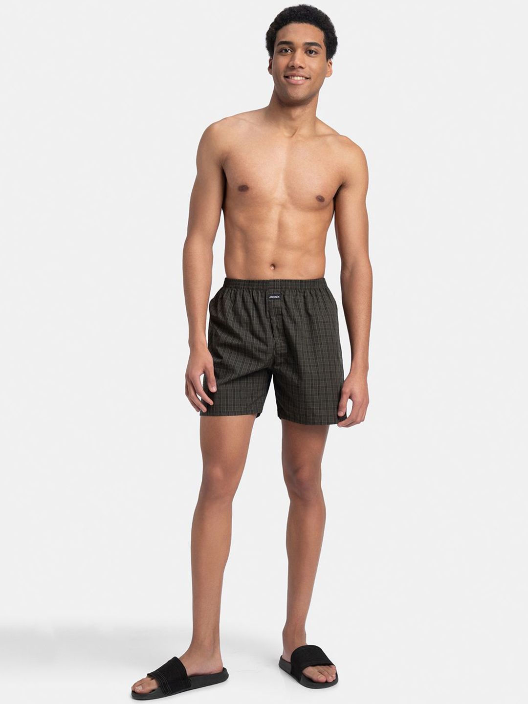 Buy Jockey Pack Of 2 Checkered Super Combed Mercerized Cotton Boxer ...