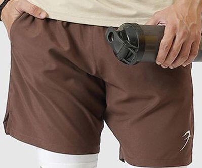 Buy FUAARK Double Layer 2 In 1 Shorts With Inner Tights For Men Gym ...