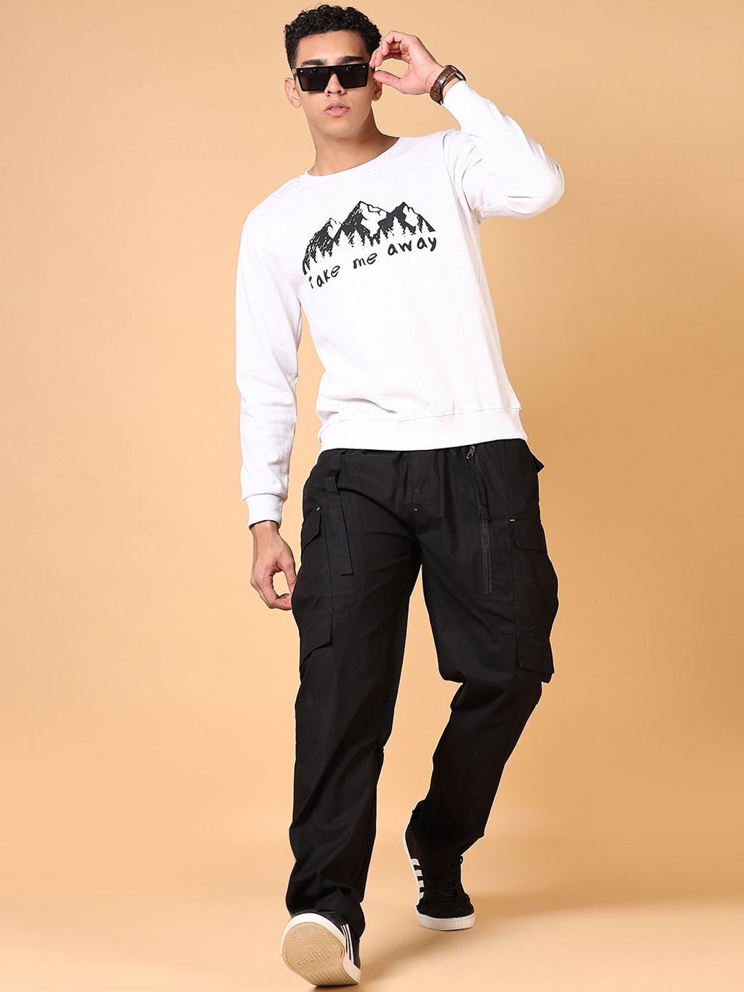 Buy V Mart Men Regular Fit Cotton Cargos - Trousers for Men 32073169 ...