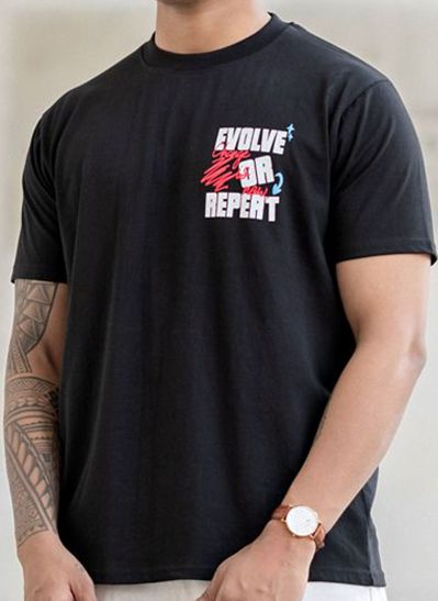 Buy Powerlook Men Typography Printed Round Neck Cotton T Shirt ...