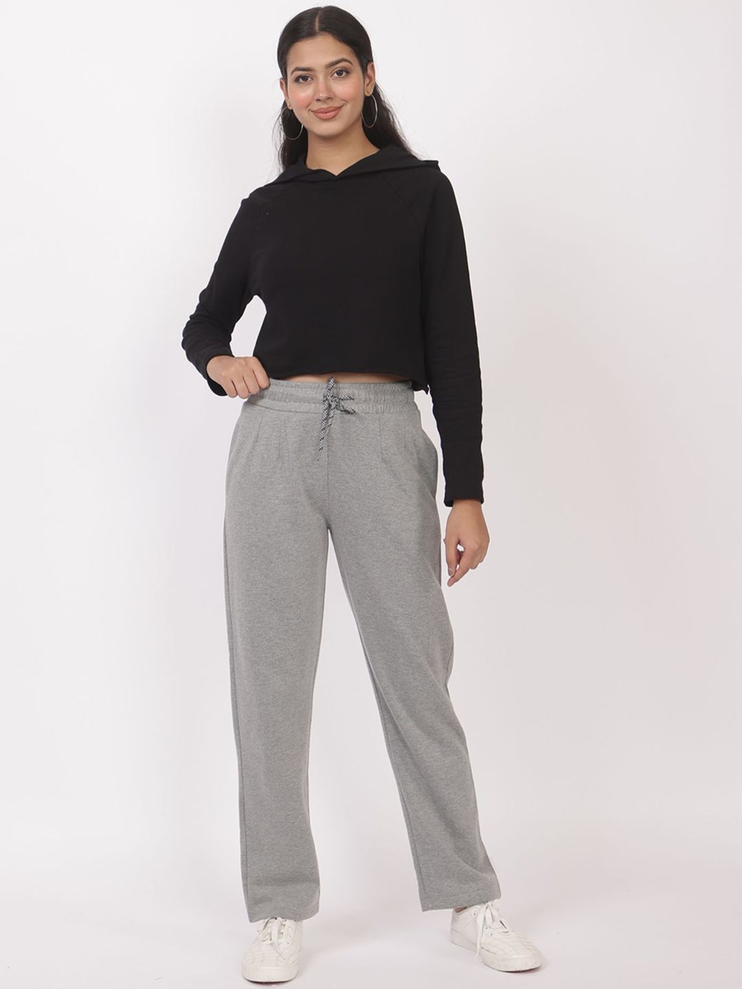 Buy Mlada Women Solid Straight Fit Cotton Winter Track Pants - Track ...